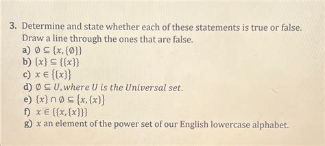 Solved Determine And State Whether Each Of These Statements