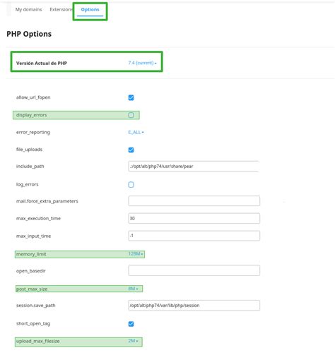 Modificar Las Opciones De Php Netuy® Crecé En Internet