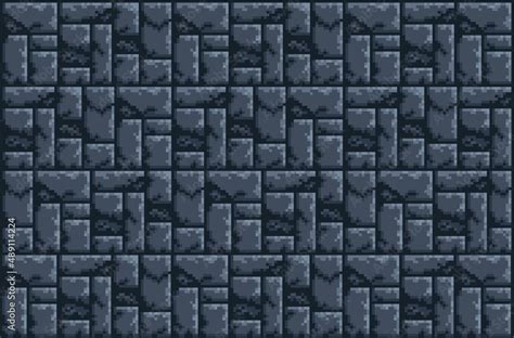 2D Brick Gray Wall Texture Assets For Game Pixel Art Gray Stone
