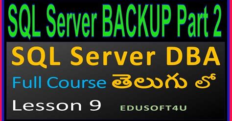 Database Backup In Sql Server Part 2 Sql Server Dba Complete Course