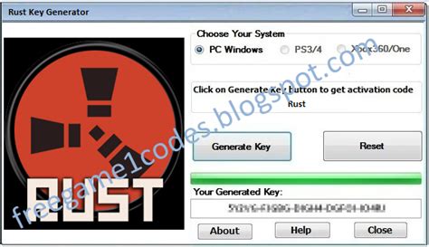 Rust Key Generator FreeGame1Codes