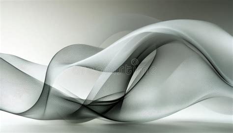 Abstract Fluid Art Monochromatic Waves In Dynamic Flow Smooth Background With Elegant Swirls