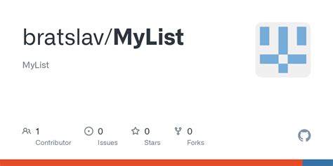 Github Bratslav Mylist Mylist