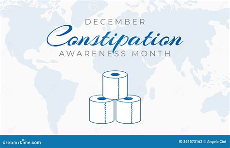 Light Blue Constipation Awareness Month Background Illustration Stock