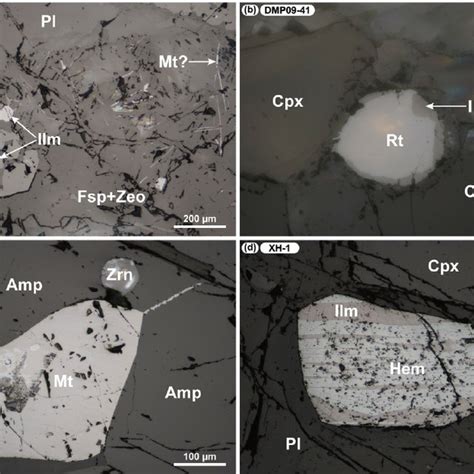 Photomicrographs Of Fe Ti Oxides In Representative Granulite Download Scientific Diagram