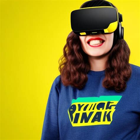 사이버펑크 Vr 안경을 쓴 젊은 여성 프리미엄 사진