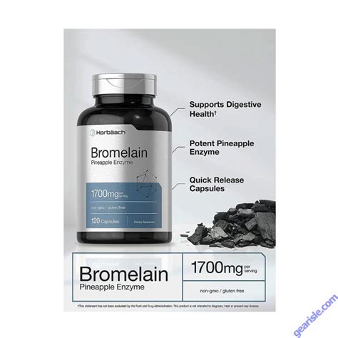 Buy Horbaach Bromelain 1700mg Pineapple Enzyme Supplement 120 Capsules