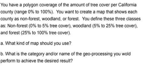 Solved You Have A Polygon Coverage Of The Amount Of Tree