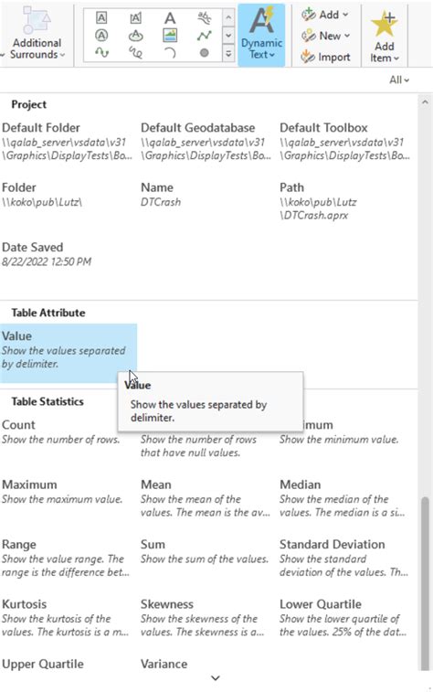 Dynamic Text Using Symbology Attribute Name Esri Community