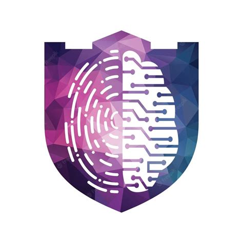 Premium Vector Vector Logo Icon With Brain And Fingerprint Digital