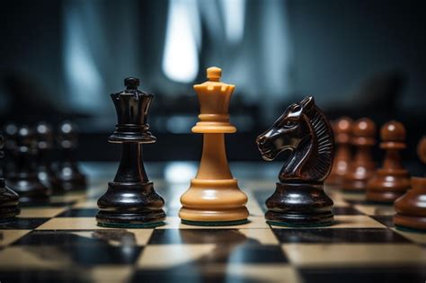 Premium Ai Image On A Chessboard Square Pieces Align For A Calculated