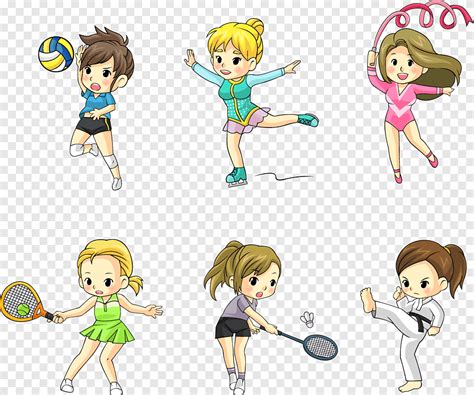 스포츠 선수 만화 체조 어린이 유아 Png Pngegg