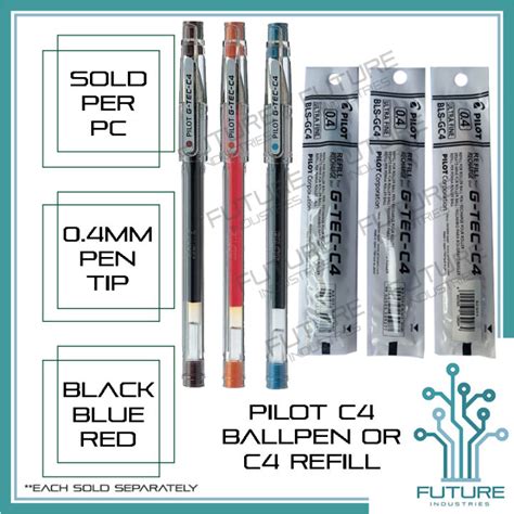 Ballpen Pilot Brand Gtec G Tec Gtech C4 04mm C4 Refill Gtec Refill G