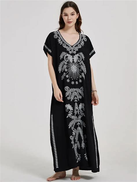 Embroidery Beach Cover Up Saida De Praia Swimsuit Women Bikini Cover Up