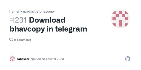 Download Bhavcopy In Telegram · Issue 231 · Hemenkapadiagetbhavcopy