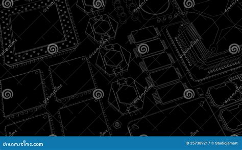 CPU Chips On The Motherboard Stock Illustration Illustration Of Hardware Integrated