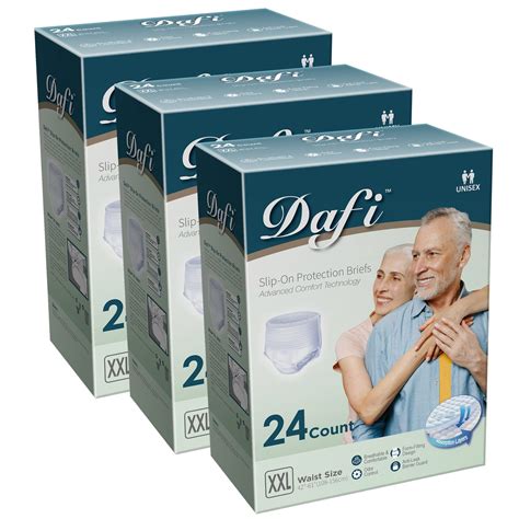 DAFI Adult Incontinence Underwear For Women Men XXL 72 Count