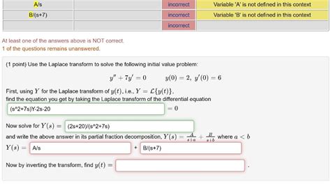Solved Als Incorrect Variable A Is Not Defined In This