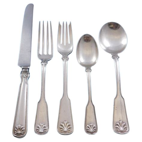 Shell And Thread By Tiffany And Co Sterling Silver Flatware Set Service Pcs For Sale At