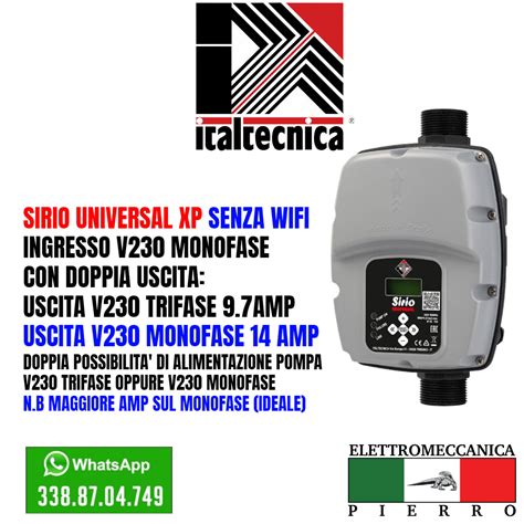 INVERTER V230 ITALTECNICA SIRIO UNIVERSAL CONTROLLO PRESSIONE AUTOCLAV ...