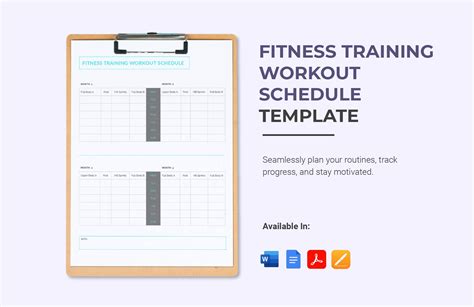 Free Training Schedule Templates Editable And Printable