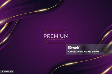 골든 라인과 종이 컷 스타일의 고급 보라색과 금색 배경 프리미엄 퍼플 및 골드 배경 수상 지명 행사 공식 초대장 또는 인증서 디자인 0명에 대한 스톡 벡터 아트 및 기타