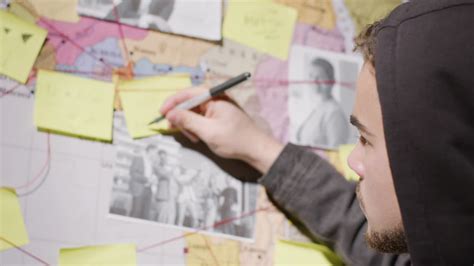Free Stock Video Bearded Caucasian Man In Hood Making Notes On Paper