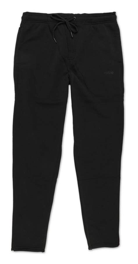 Mens Active Solid Fleece Pants Black Burkes Outlet