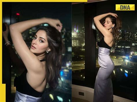Ananya Panday Stuns In Sultry Black And Lavender Bodycon Dress See Pics