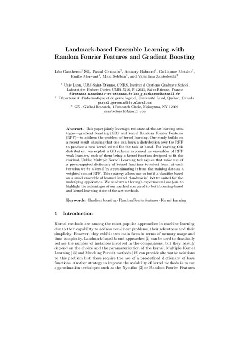 Pdf Landmark Based Ensemble Learning With Random Fourier Features And