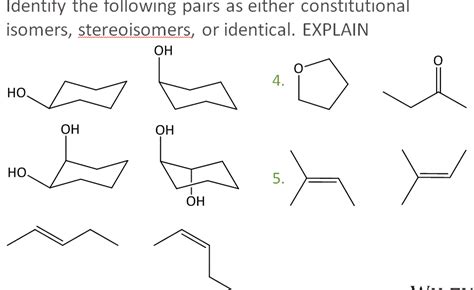 Solved Identity The Following Pairs As Either Constitutional