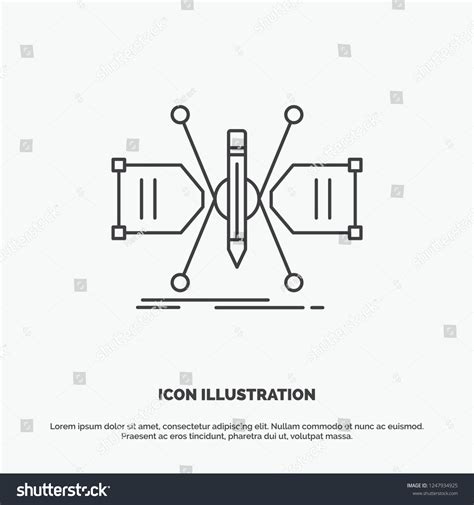 Architect Constructing Grid Sketch Structure Icon Stock Vector Royalty Free 1247934925