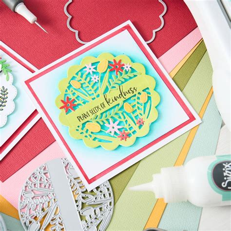 Sizzix Catherine Pooler Thinlits Dies Scalloped Circles Borders Scrapbookpal