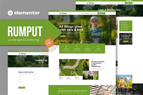 Rumput Landscape And Gardening Services Elementor Template Kit Rometheme