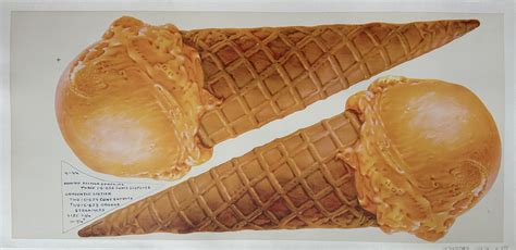 Double Ice Cream Cone Lithograph Poster Museum