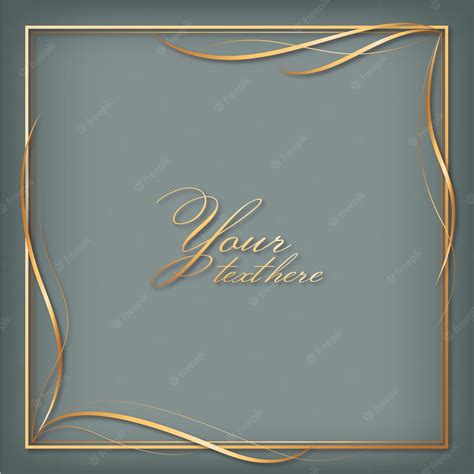 Premium Vector Golden Floral Frame Border Gradient Background