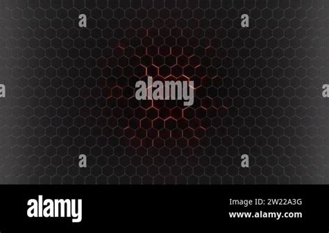 Animation Movement Of Red Hexagons With Wave Movements Honeycomb With