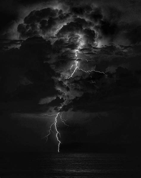 Lightning Strike Over Ocean