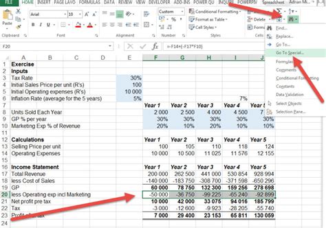 How To Find Inconsistent Formulas In Excel • Za