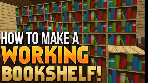 Minecraft Tutorial How To Make A Working Bookcase Vanilla Minecraft 1 8 YouTube