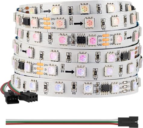 BTF LIGHTING WS DC V FT M Addressable RGB LED Pixel Strip LEDs Pixels Full Color