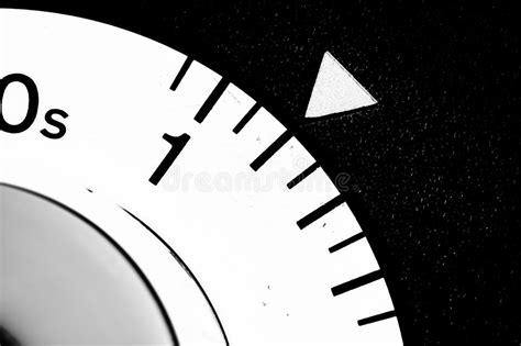 Monochrome Close Up Of An Old Analog Laboratory Timer Set To Two Stock