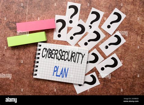 Text Sign Showing Cybersecurity Plan Concept Meaning Techniques Of Protecting Computer And