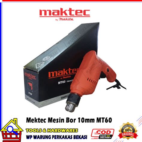 Mt60 Maktec 10mm Mesin Bor Listrik Kayu Besi Bolak Balik 10 Mm Makita
