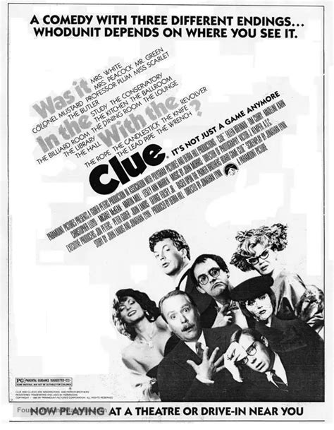 Clue 1985 Newspaper Ad