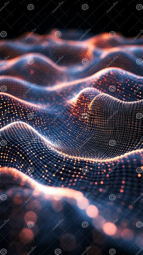 Abstract Layered Data Pattern With Overlapping Grids And Vibrant Glow