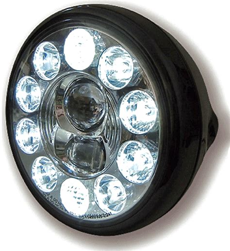 Bikermart Highsider 7 Inch RENO LED Motorcycle Headlamp Side Mount HEADLIGHTS
