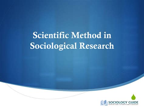 Scientific Method In Sociological Research Ppt Sociological