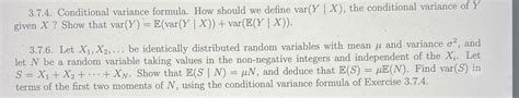 Solved 374 ﻿conditional Variance Formula How Should We