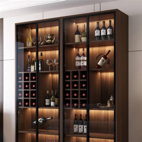 Modern Minimalist Illuminated Wine And Liquor Display Cabinet Storeluxy